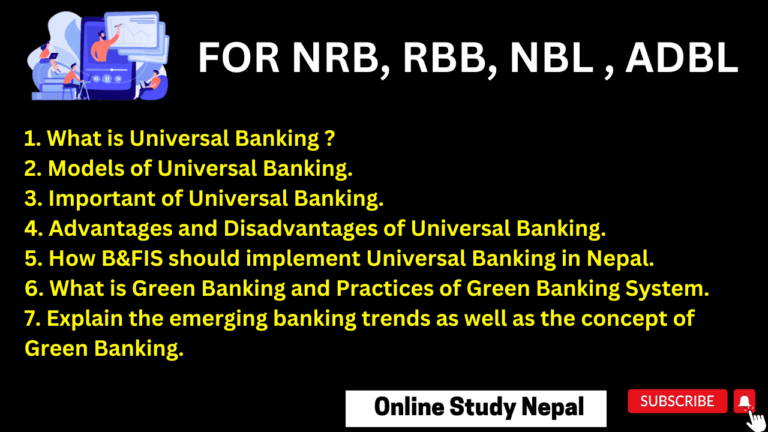 Universal Banking and Green Banking Notes – OSN